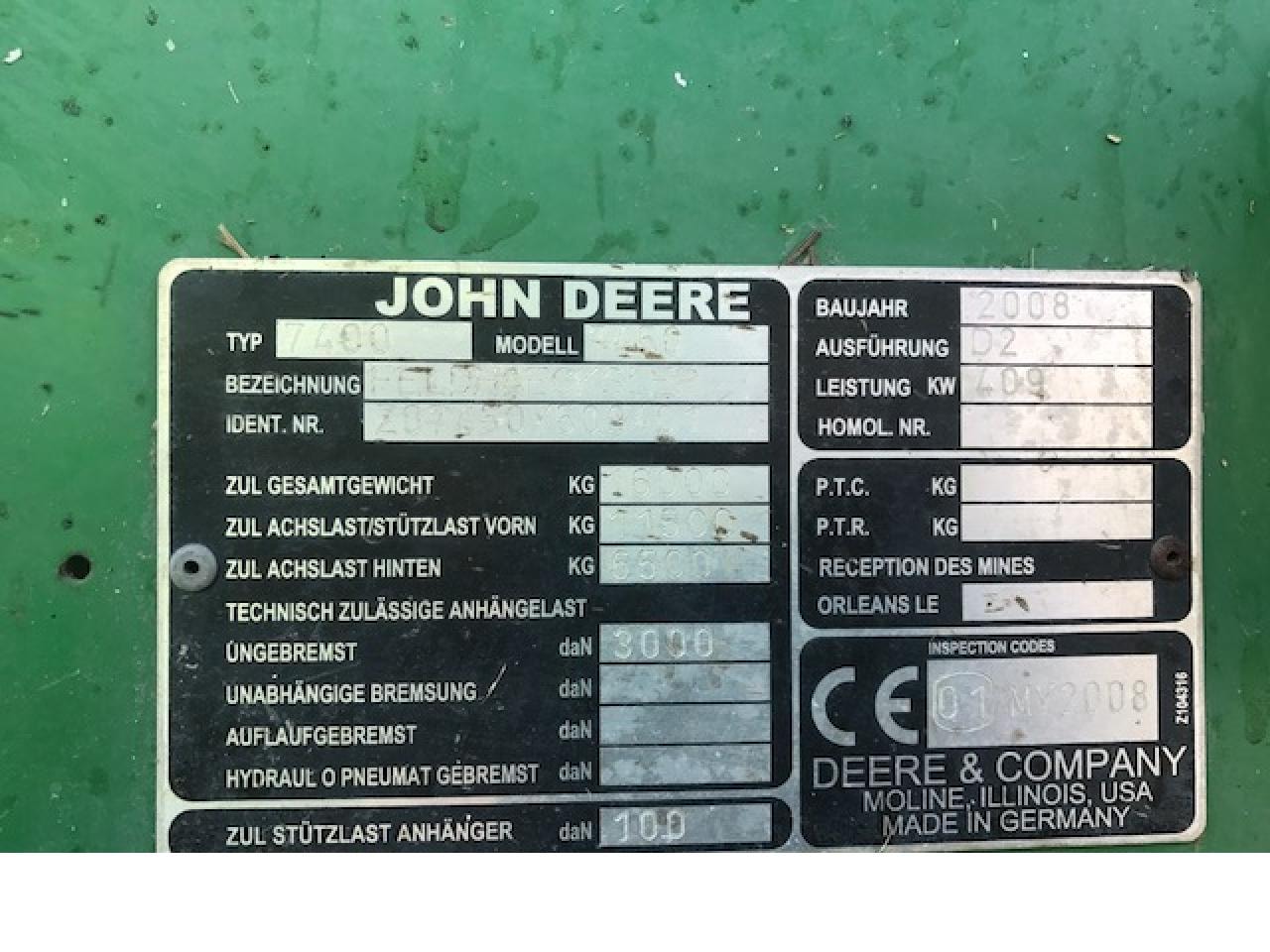 Combina Siloz John Deere 7450 de vanzare 233206 UTILBEN